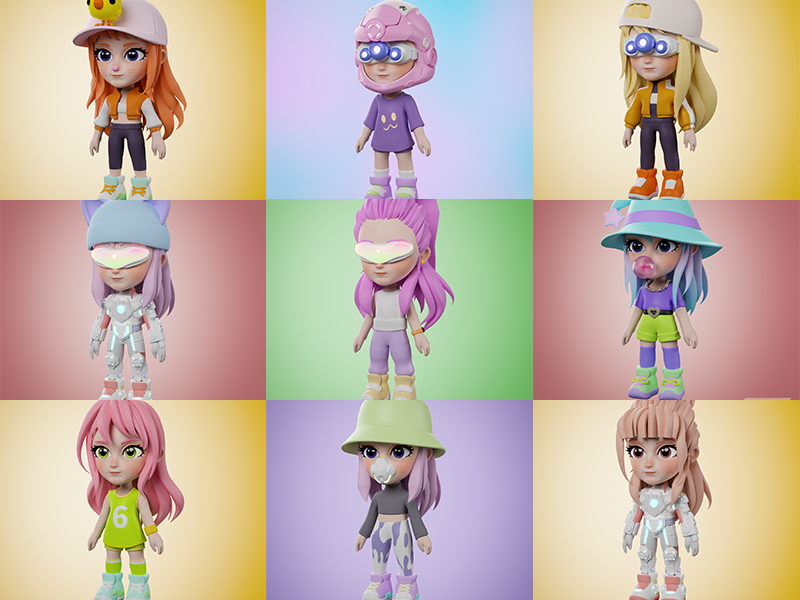 漫游娜娜-原创潮玩风IP/NFT_一虹视觉设计-站酷ZCOOL