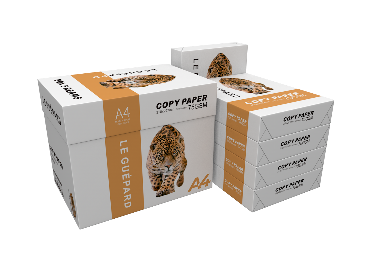 猎豹复印纸设计+3D效果图_MonsieurSiu-站酷ZCOOL