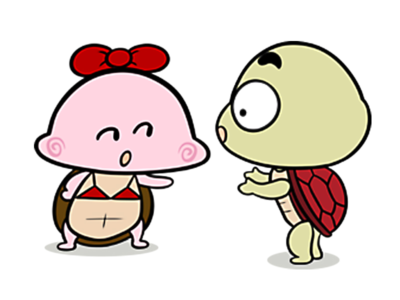 粘粘龟与桃心龟_芊泽七新忎-站酷ZCOOL