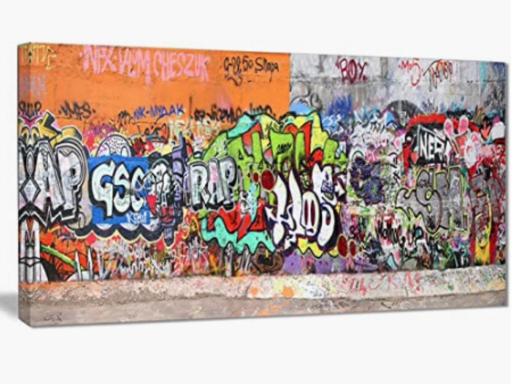 涂鸦全景景街头艺术帆布印刷画_Linzhihe-站酷ZCOOL