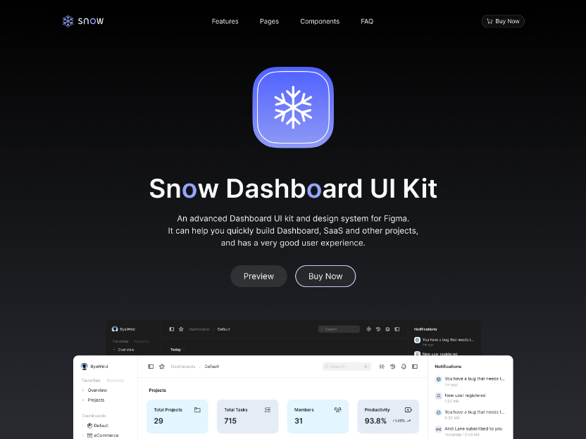 Snow后台系统官网设计_byewind-站酷ZCOOL