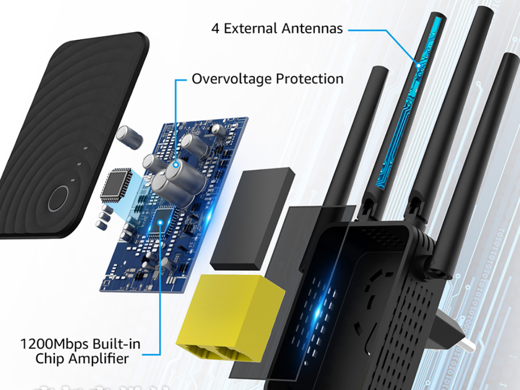 亚马逊跨境电商 产品主图设计案例-WiFi放大器渲染设计_亚马逊拍照设计-站酷ZCOOL