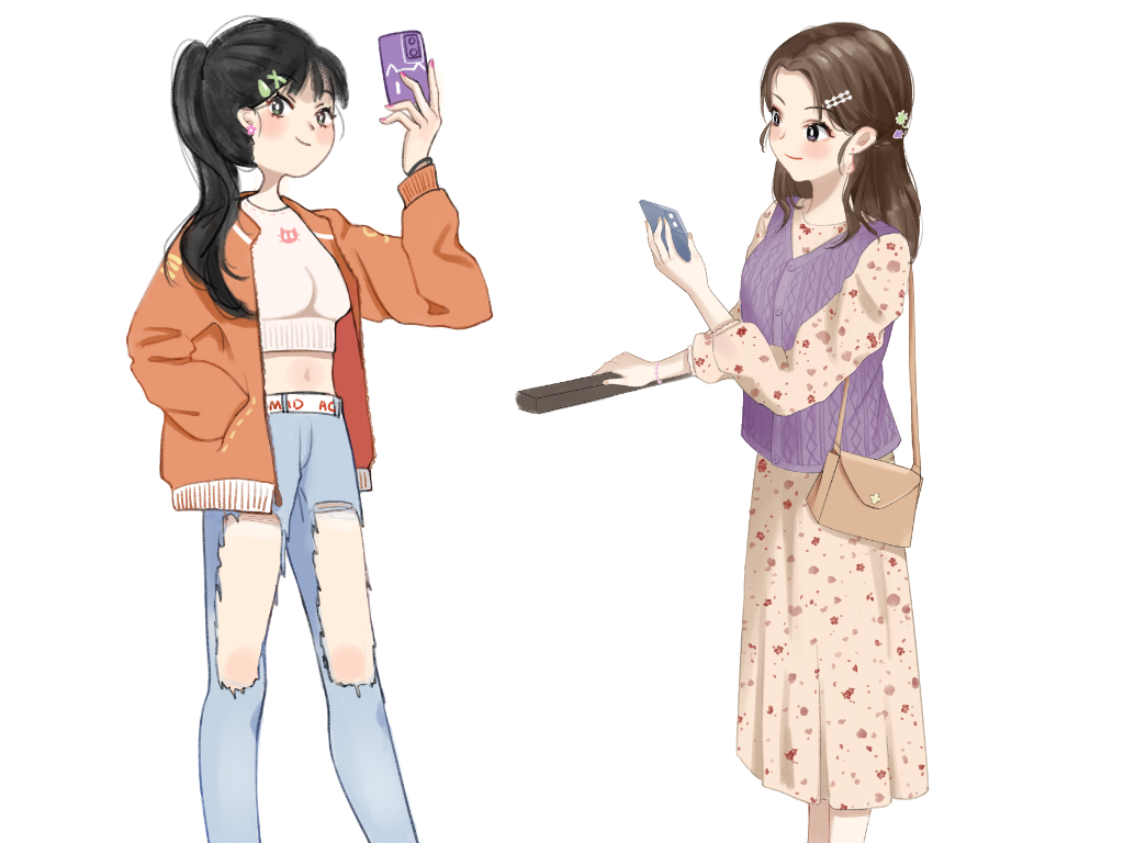 穿搭人物立绘练习_Ye无名-站酷ZCOOL