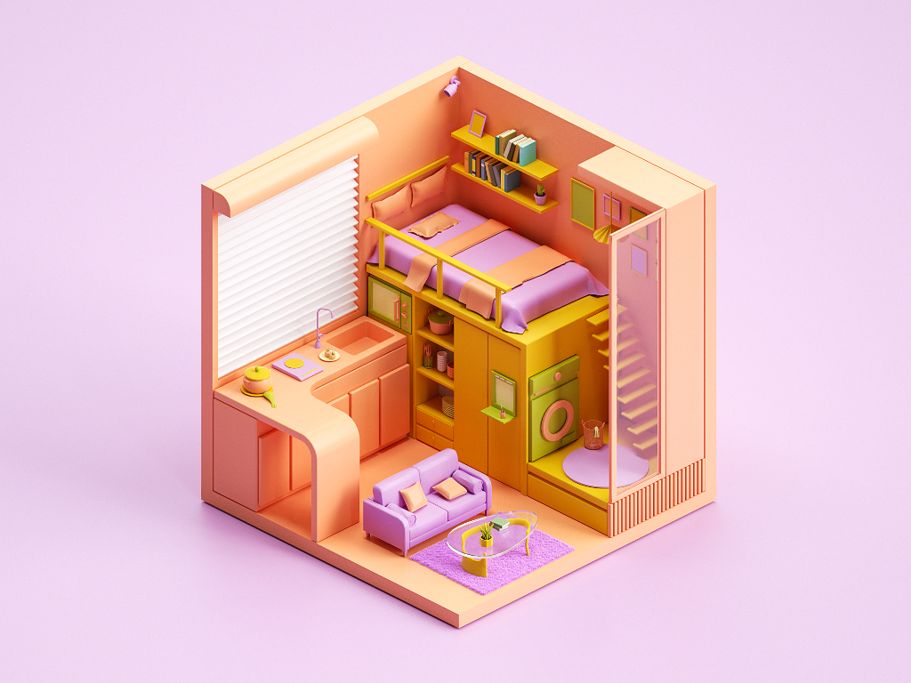 蜂巢行动-小房间场景_夜面-站酷ZCOOL