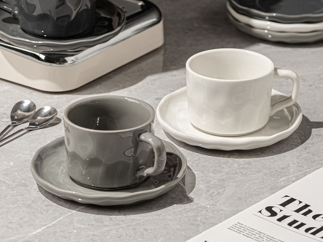 ins简约黑白灰咖啡杯碟_muxn-站酷ZCOOL