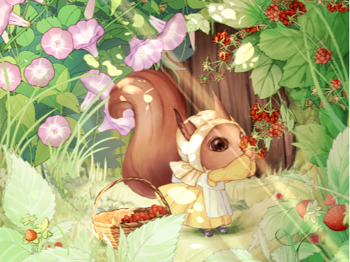 松鼠小姐的四季儿插练习_比如23333-站酷ZCOOL