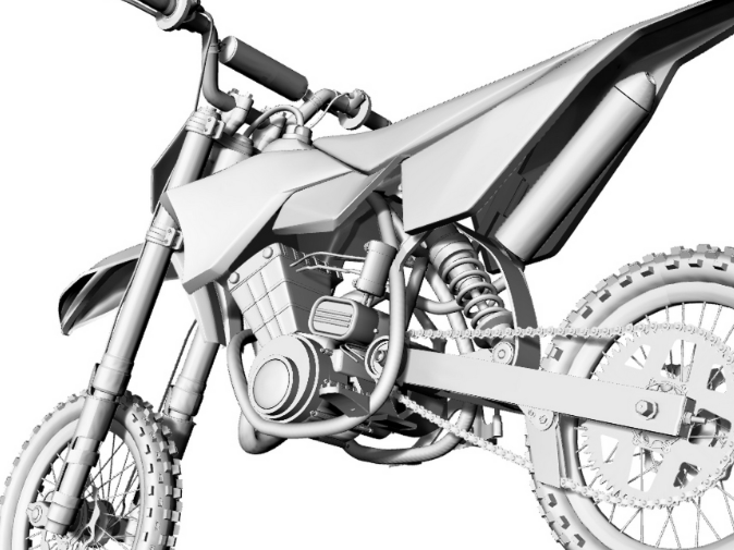 KTM耐力赛越野摩托车模型_3D小白-站酷ZCOOL