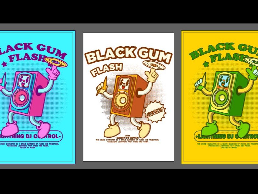 潮流插画|音箱IP插画|拟人职业化_消炎药zoo-站酷ZCOOL