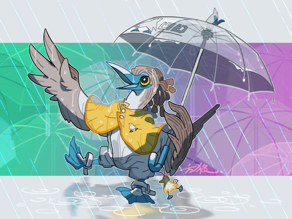 爱下雨的蓝脚鲣鸟_方狼wolfl-站酷ZCOOL