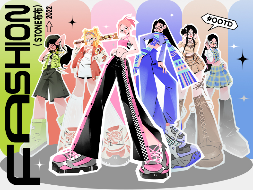 #WOW时尚插画人物合集3_STONE布布-站酷ZCOOL