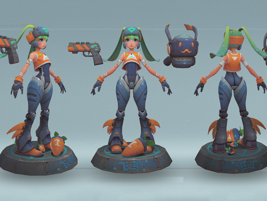 【3dmax角色建模】机械少女模型制作讲解_Alan安澜-站酷ZCOOL