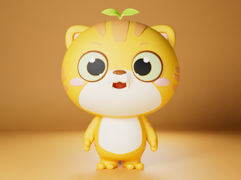 萌牙猫-IP形象建模_C4D小菜鸡-站酷ZCOOL