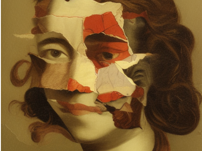 AI绘图个人训练lora：肖像-撕裂-拼贴_UltraZrq-站酷ZCOOL