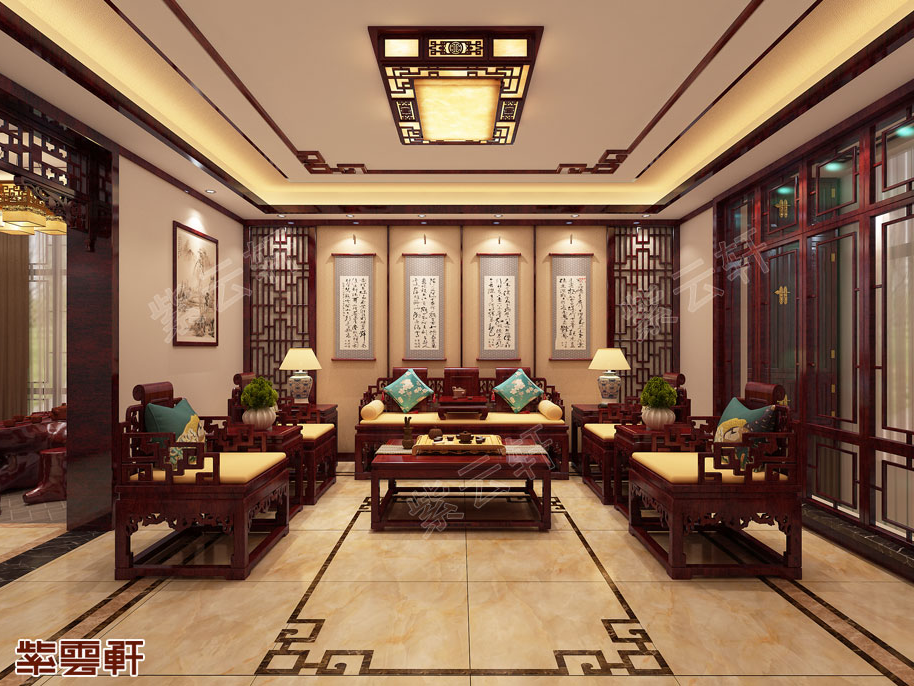 仿古韵味中式别墅装修效果图2023新款_紫云轩中式设计-站酷ZCOOL