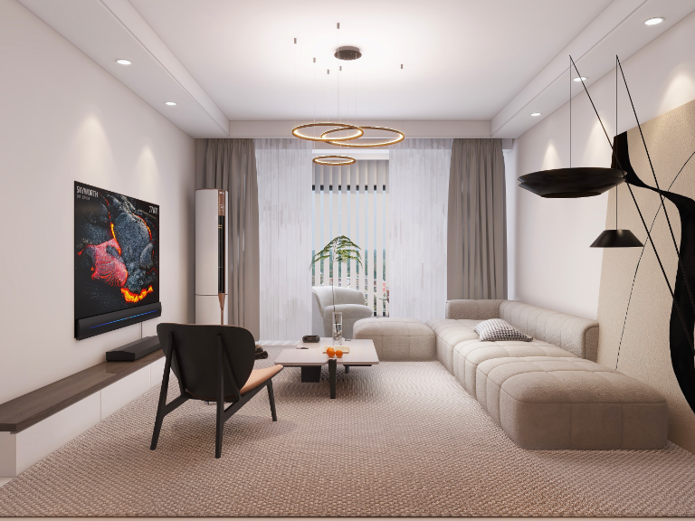 华润紫云府现代简约121㎡4室_设计师丁工-站酷ZCOOL