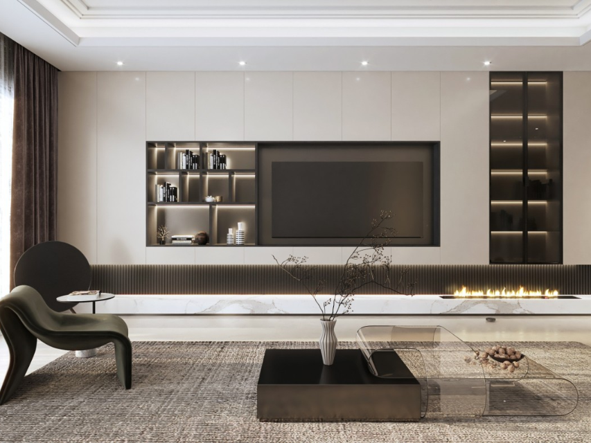 现代极简客餐厅_1992效果图小李-站酷ZCOOL