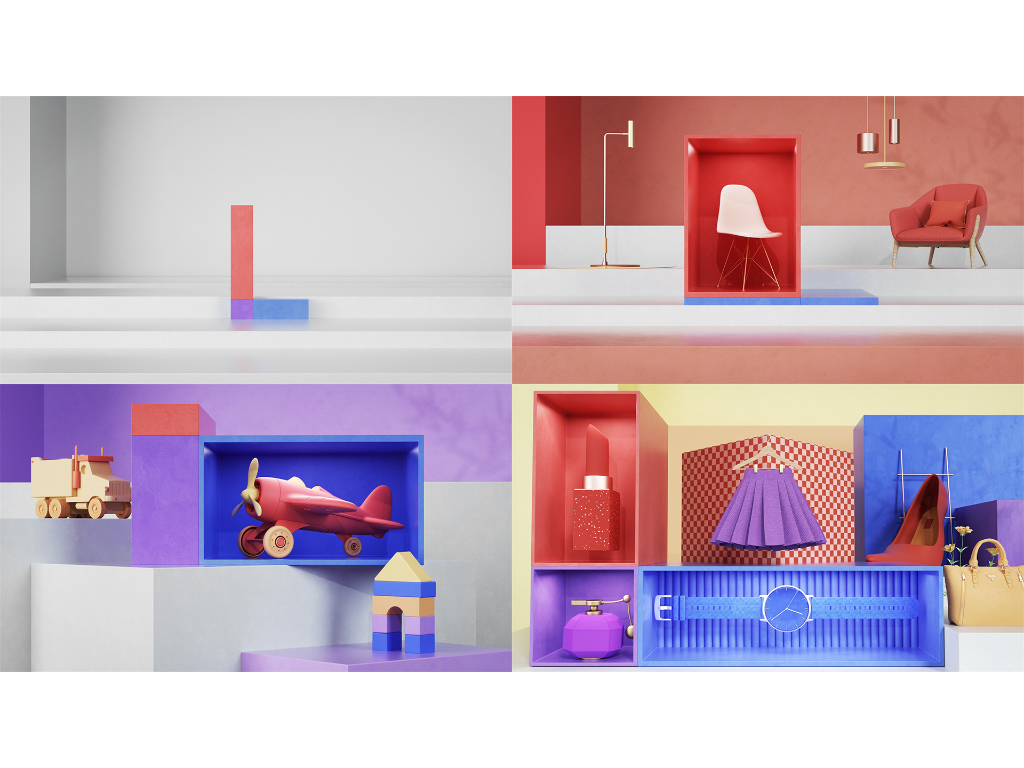 彩色C4D点级别动画_大梦小半liu-站酷ZCOOL