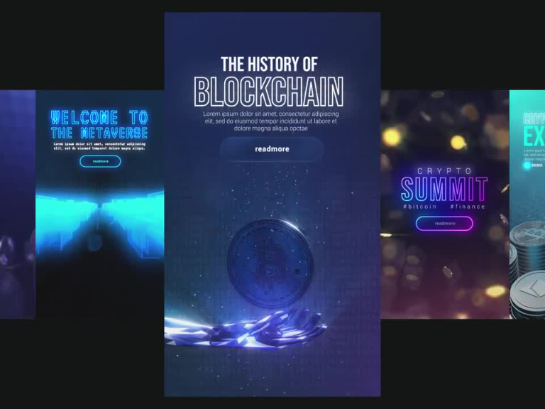 AE模板 | 竖版3D 加密故事包加密货币、NFT 和元界_猿文件网官方账号-站酷ZCOOL