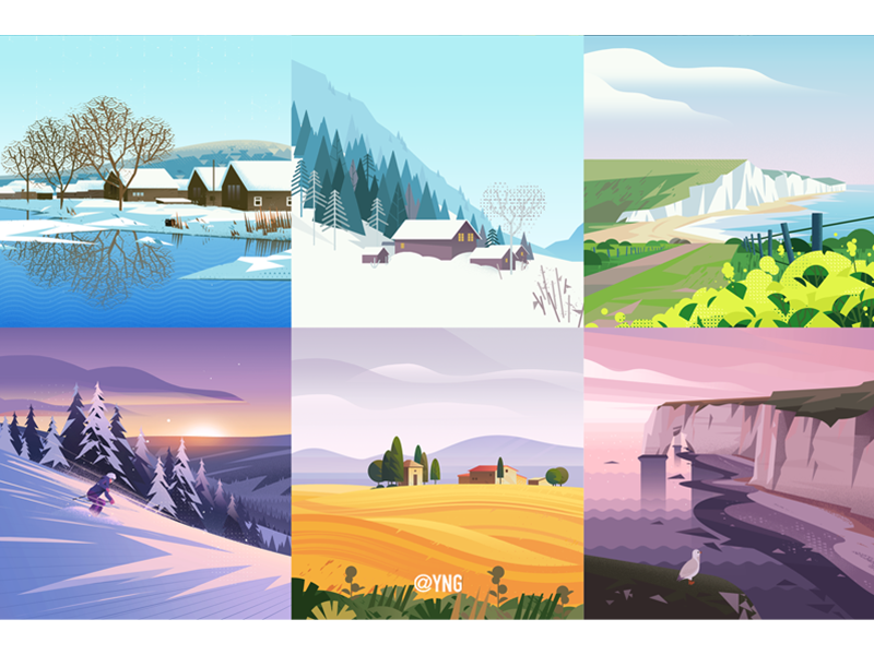 色彩练习 组二_YNG724-站酷ZCOOL