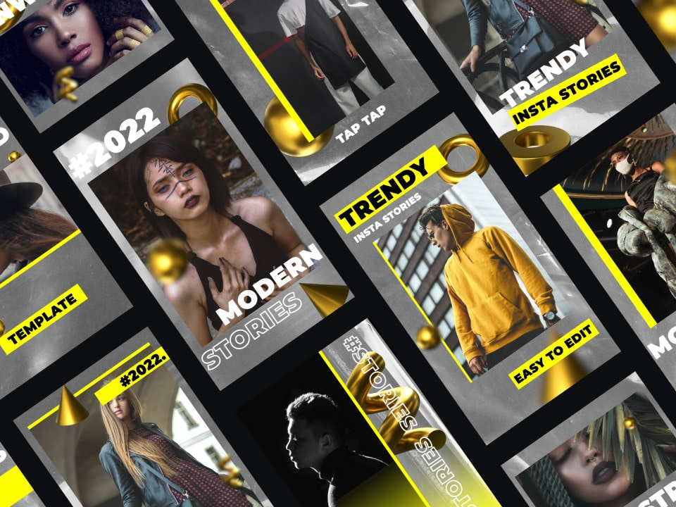 PR模板|竖屏3D几何图形酷炫优雅设计时尚艺术风格潮流_猿文件网官方账号-站酷ZCOOL