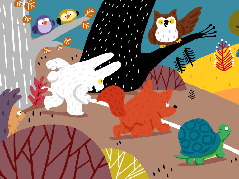 《猜猜谁上领奖台》绘本_LC插画工作室-站酷ZCOOL