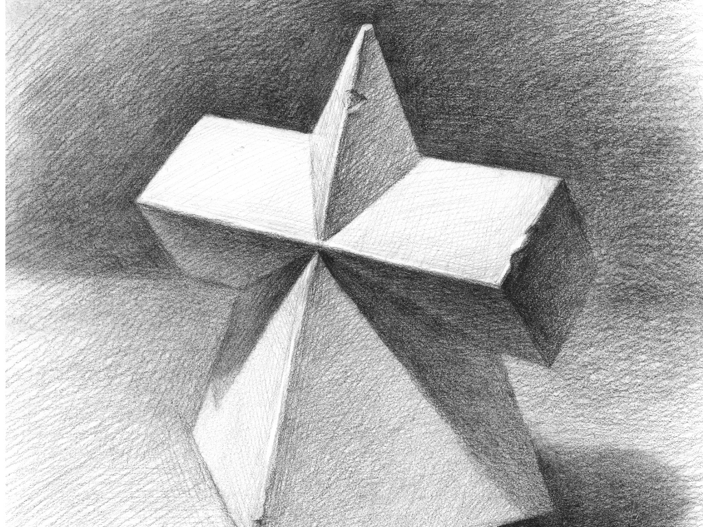 石膏几何体方锥绘画_星亮绘画art-站酷ZCOOL