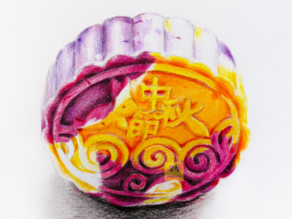 中秋月饼绘画_星亮绘画art-站酷ZCOOL