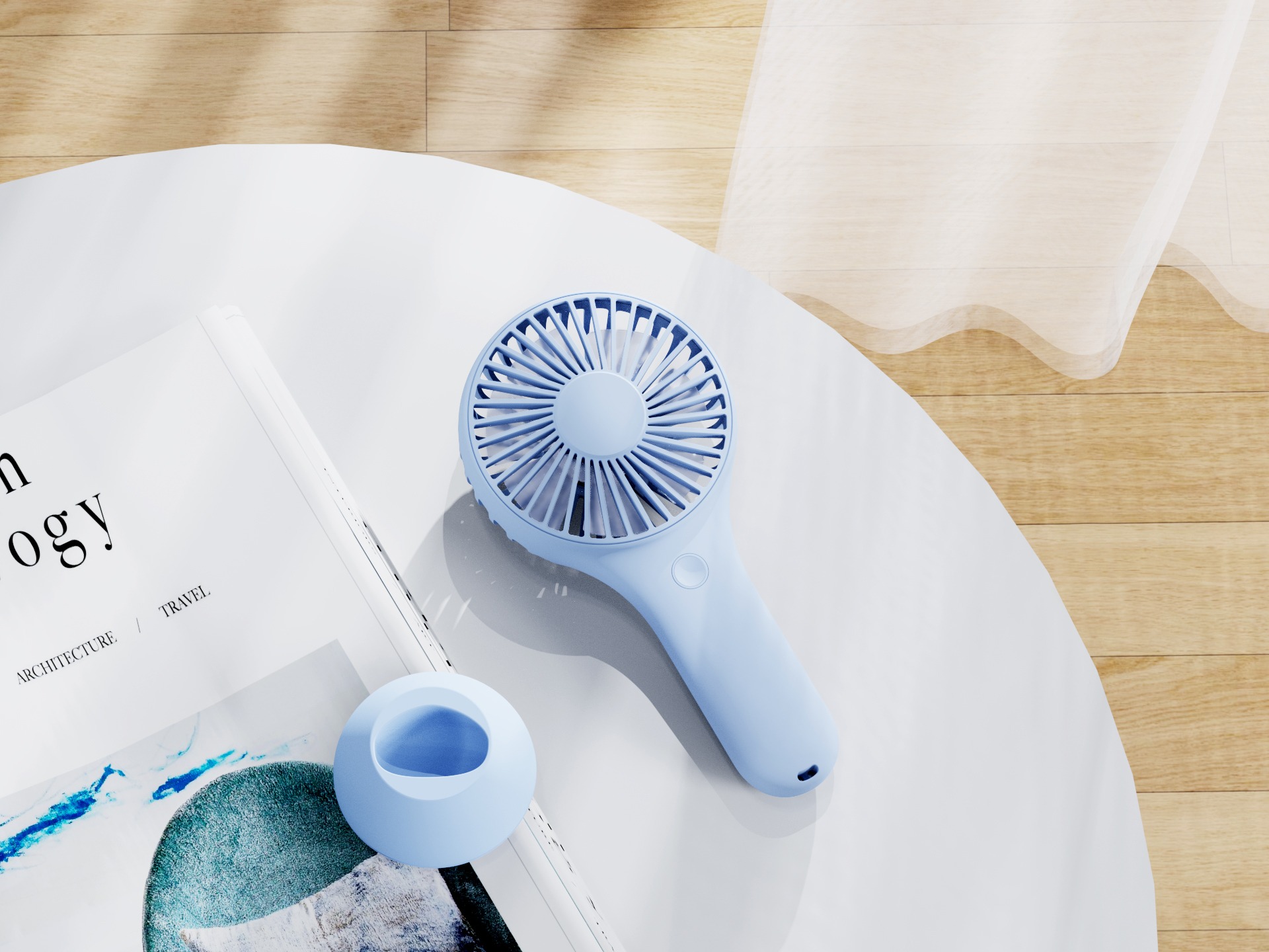 一组风扇/耳机渲染图_小困神de-站酷ZCOOL