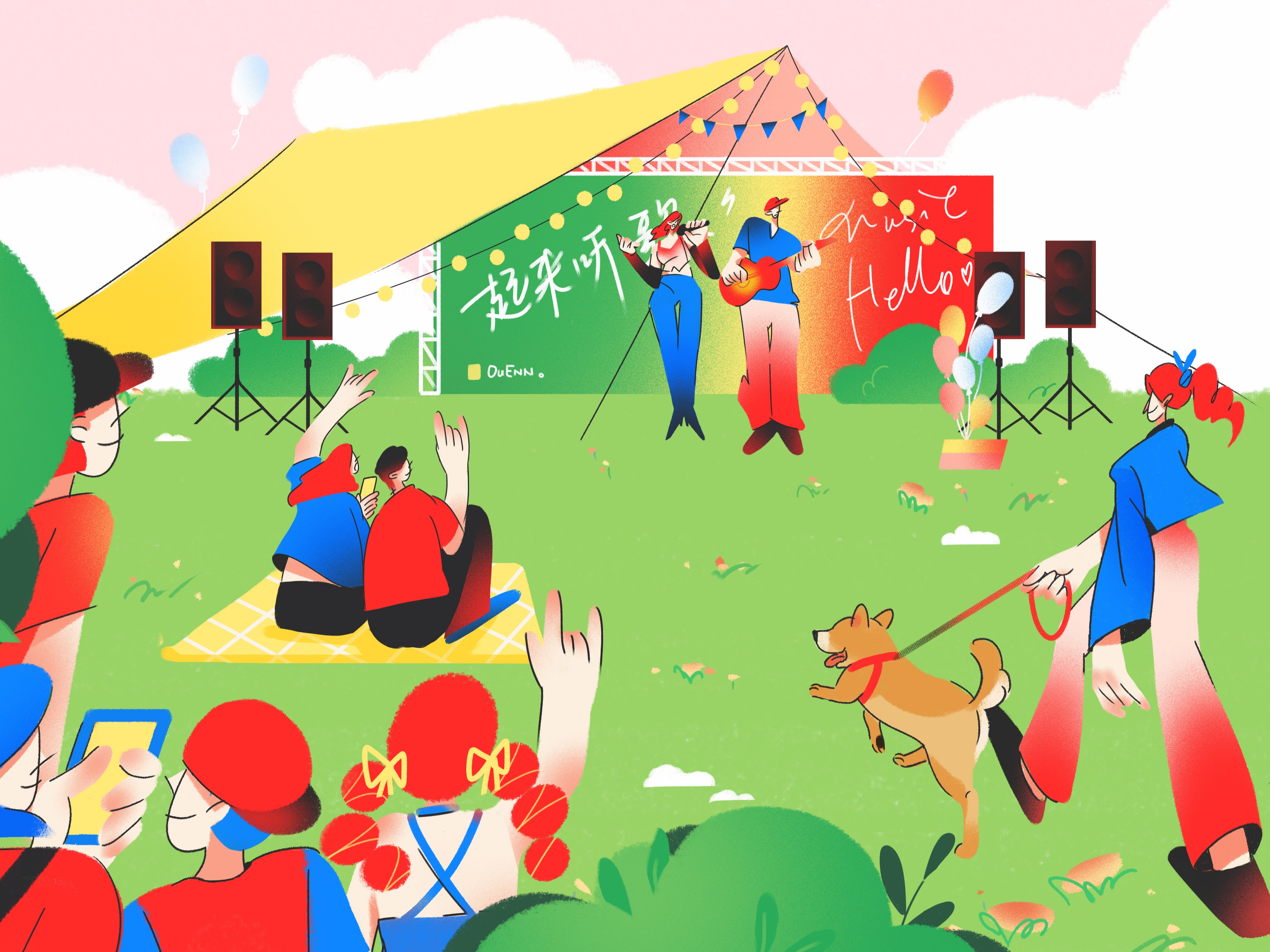 活动KV｜春日趣露营_OuEnn_王条条-站酷ZCOOL