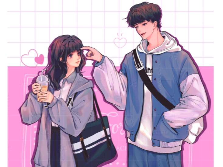 画一对小情侣_本宝BB机-站酷ZCOOL