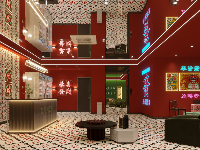 国潮风麻将馆_叶雨小可爱-站酷ZCOOL