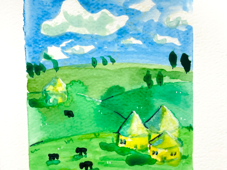 #速写实验室 day11-草原_雪花胖妞妞-站酷ZCOOL