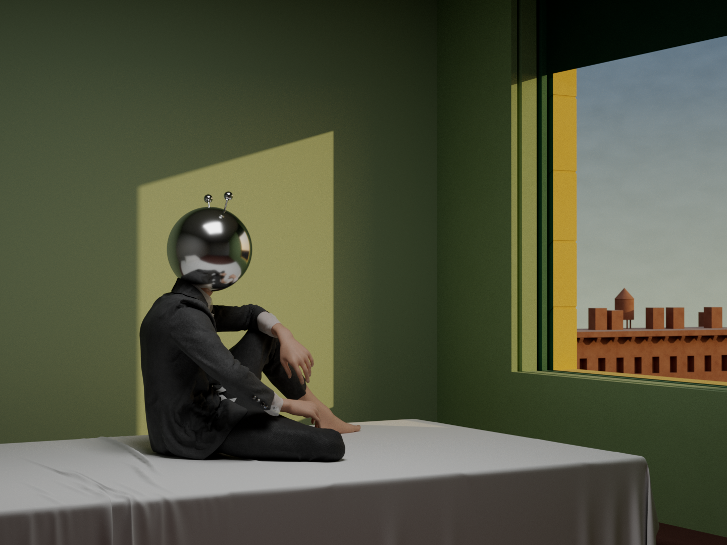 个人三维短片 光影下的霍普式孤独_Spike_d-站酷ZCOOL