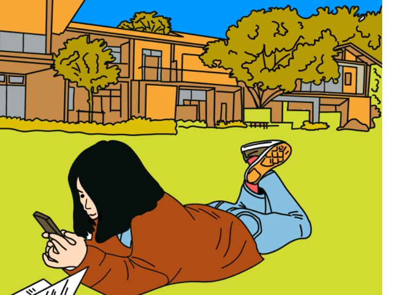 挑战百变头像018 ｜看书还是看手机_有点酷的vicky呦-站酷ZCOOL