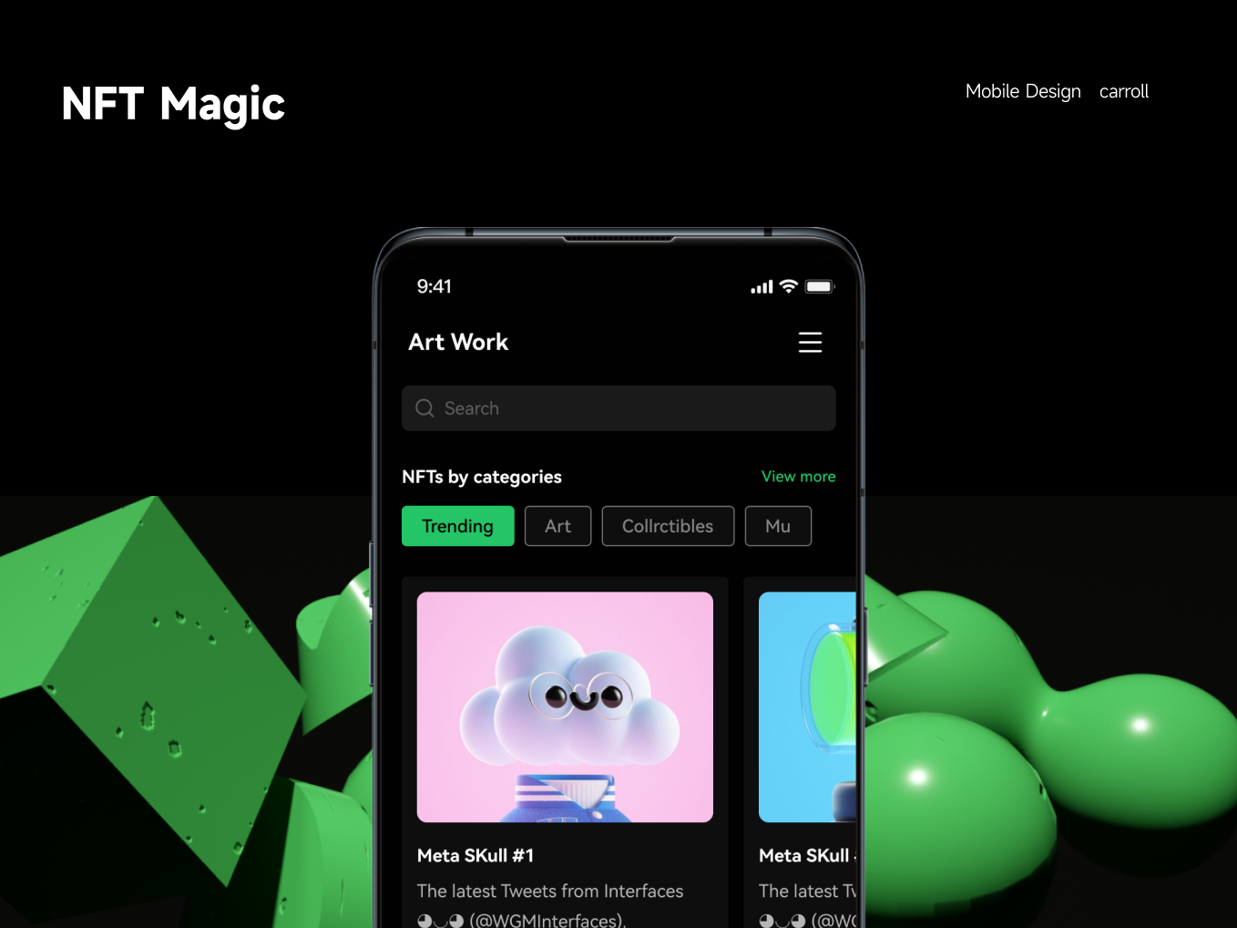 NFT Magic - NFT虚拟艺术品平台交易所_CarrollSong-站酷ZCOOL