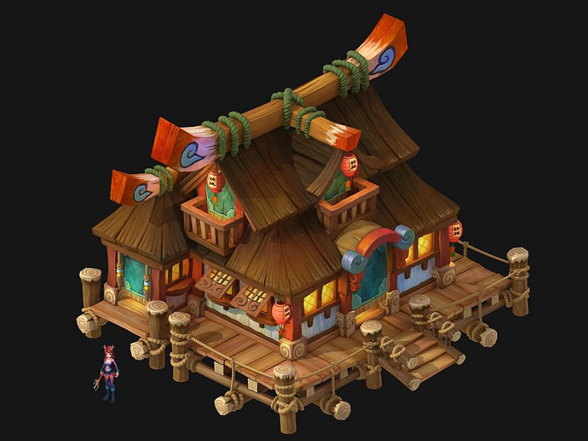 3dmax-传统场景小房子模型制作教程。3d建模基础教程_Alan安澜-站酷ZCOOL