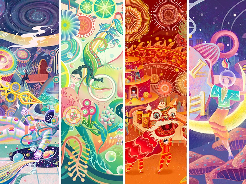 阶段性插画kv合集_七海HY-站酷ZCOOL