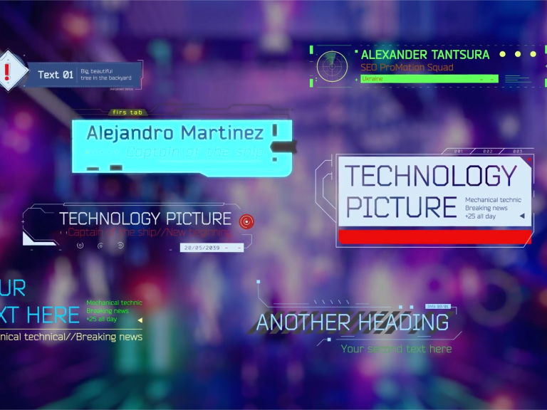 数字科技赛博朋克字幕条标题动画pr模板_角落里的艺术家H-站酷ZCOOL