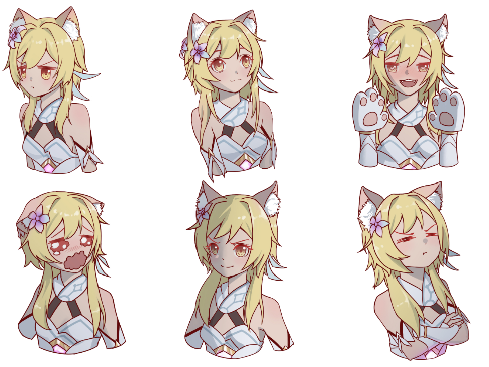 一组莹妹的表情练习_liu浪心-站酷ZCOOL