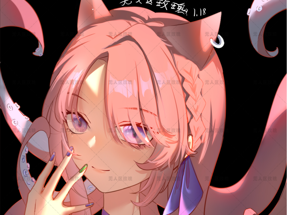 章鱼娘和红发小狐狸_无人区玫瑰yyds-站酷ZCOOL