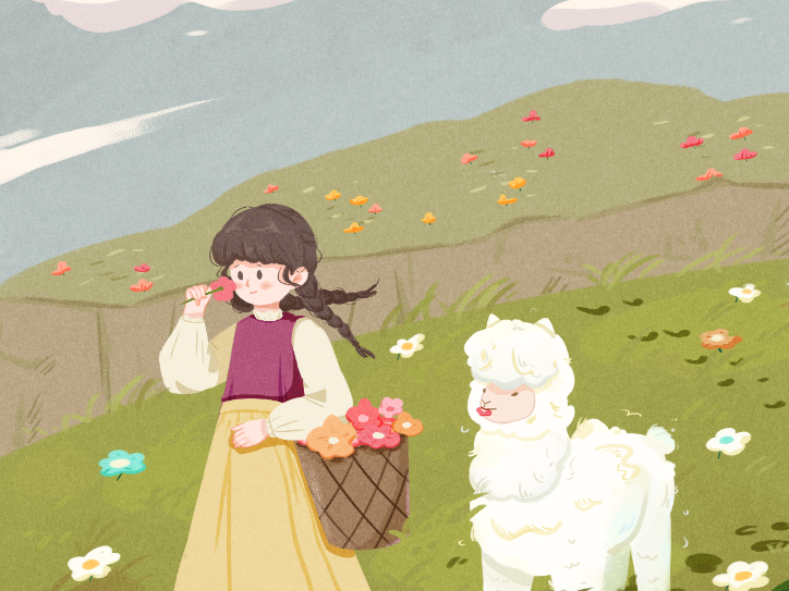 放一只羊驼_栋拐007-站酷ZCOOL