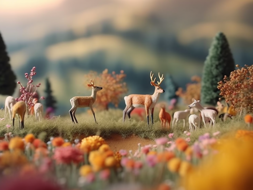 Midjourney-手工毛毡微景观_木小欠-站酷ZCOOL