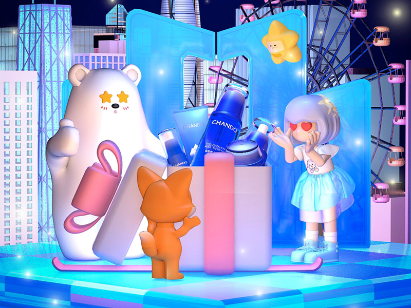 dinlab×熊木 C4D人物角色课程作业（C4d原创IP作品）_萌小咪-站酷ZCOOL