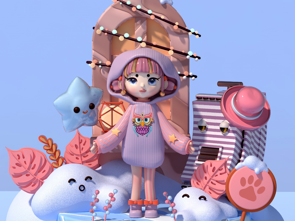 IP人物建模渲染练习_qiqige9999-站酷ZCOOL