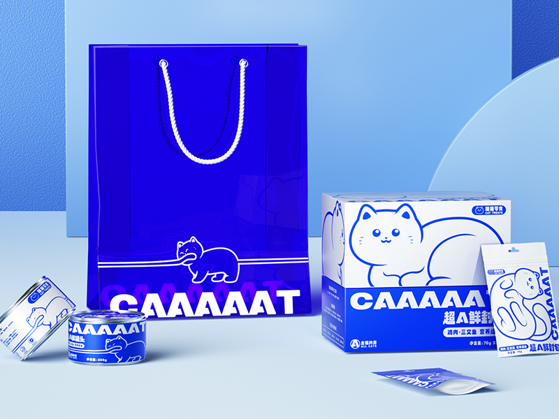 CAAAAAT丨超A鲜封包·猫零食/猫罐头/猫粮包装设计_ZD视觉研究中心-站酷ZCOOL