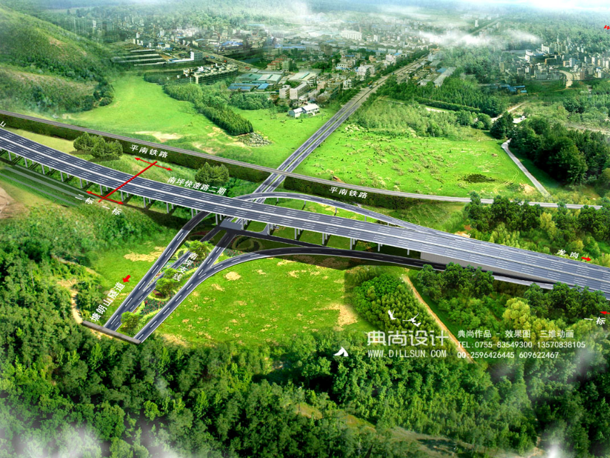 立交桥效果图4_典尚设计三维影像-站酷ZCOOL