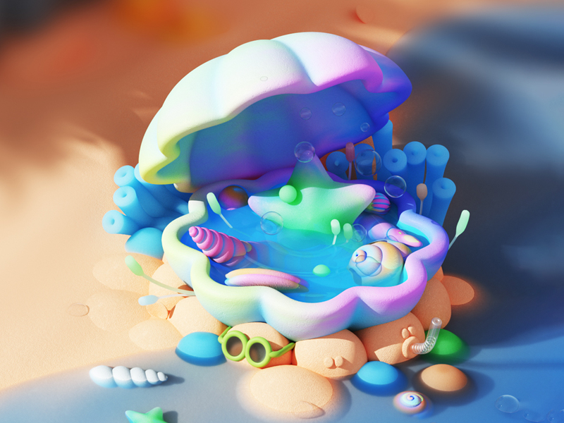 summer shells_拾伍小弟-站酷ZCOOL