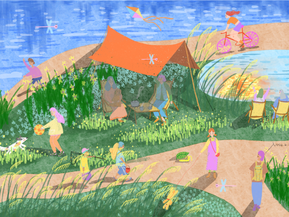 河边的晚霞_ys入-站酷ZCOOL