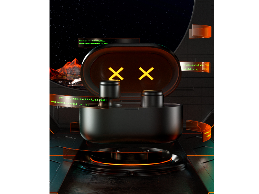 OC渲染+PS后期 蓝牙耳机_A_YeeI壹一-站酷ZCOOL