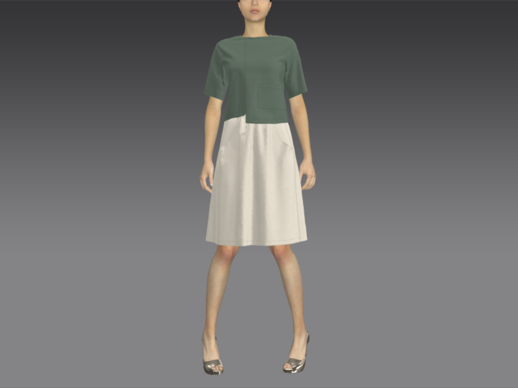 虚拟服装-不规则T恤（by MD）_已逝的鱼-站酷ZCOOL